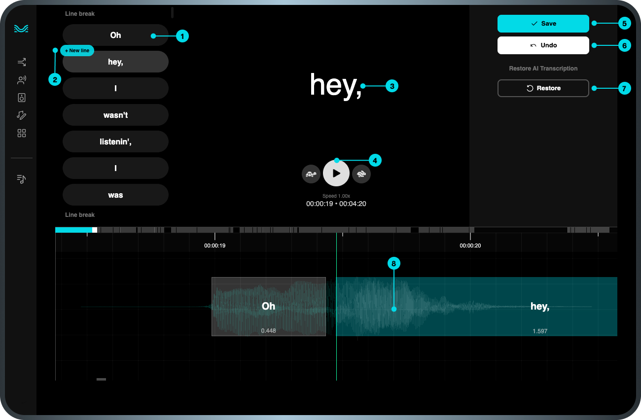 How do I use the transcription and edit the lyrics? – moises.ai